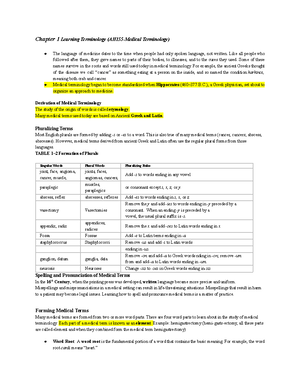 Medical TERM WEEK 3 Notes - Chapter 3- Body Structure Cells: The basic ...