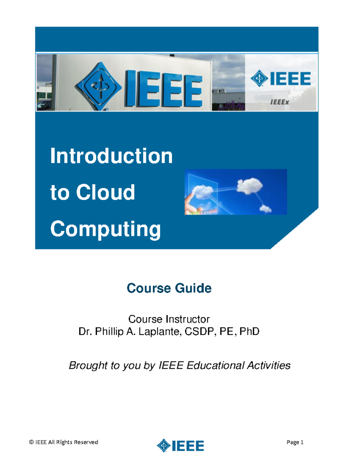Cloud Intro Course Info Introduction To Cloud Computing Course Guide