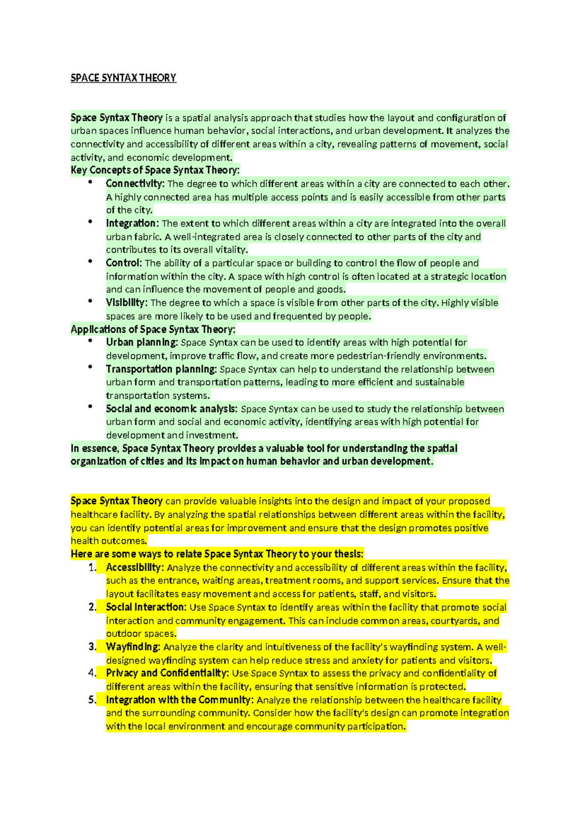 Space Syntax Theory - theoretical framework for hospice architecture ...