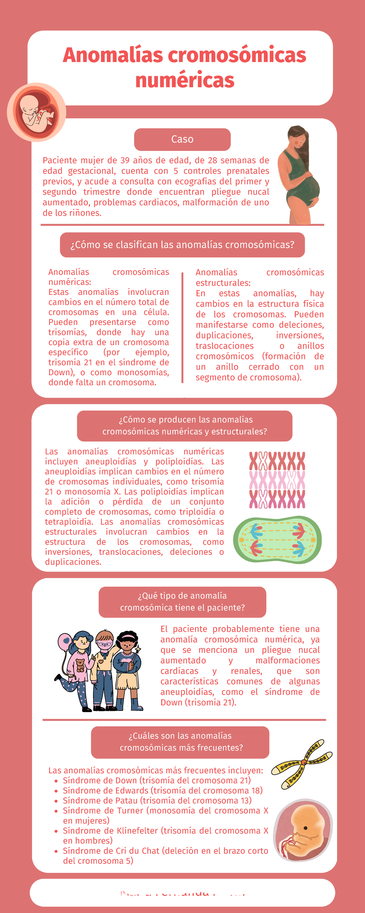 Anomalías cromosómicas numéricas - Caso ¿Cómo se clasifican las anomalías cromosómicas? ¿Cómo se ...