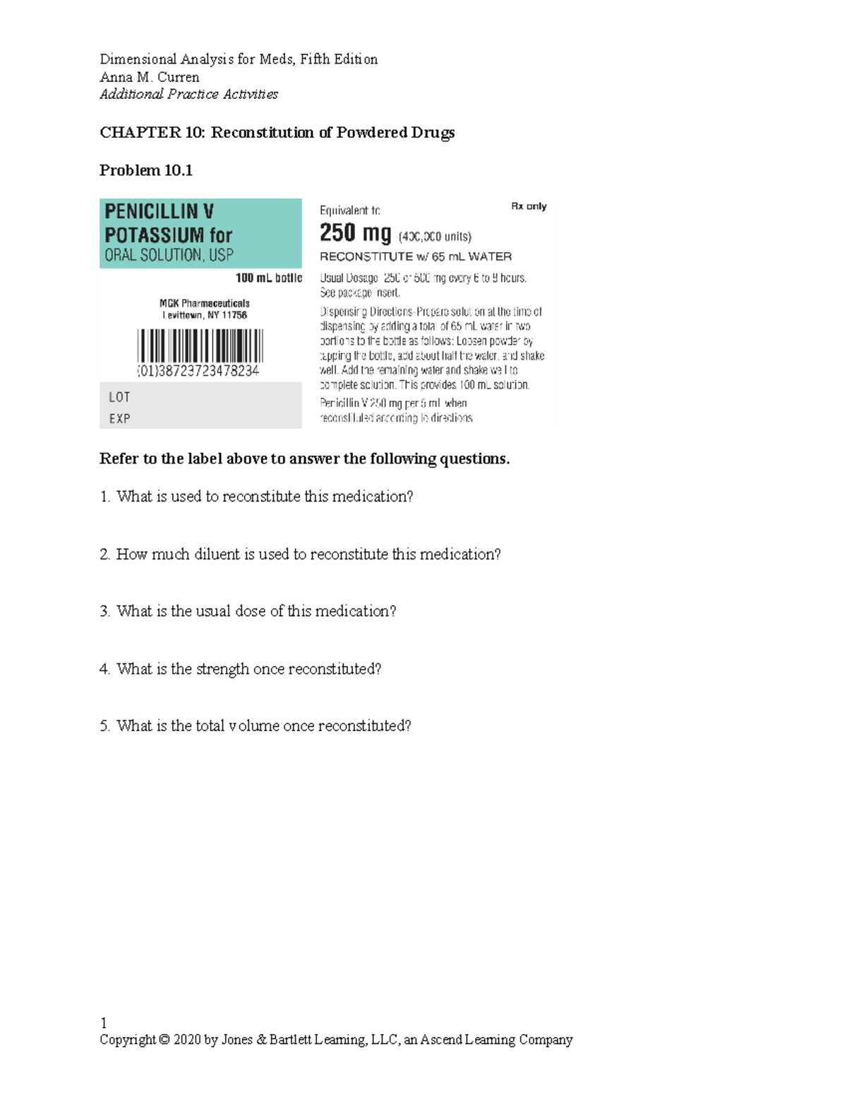 PRAC CH10 Student - Practice chapter 10 assignment answers - Additional ...