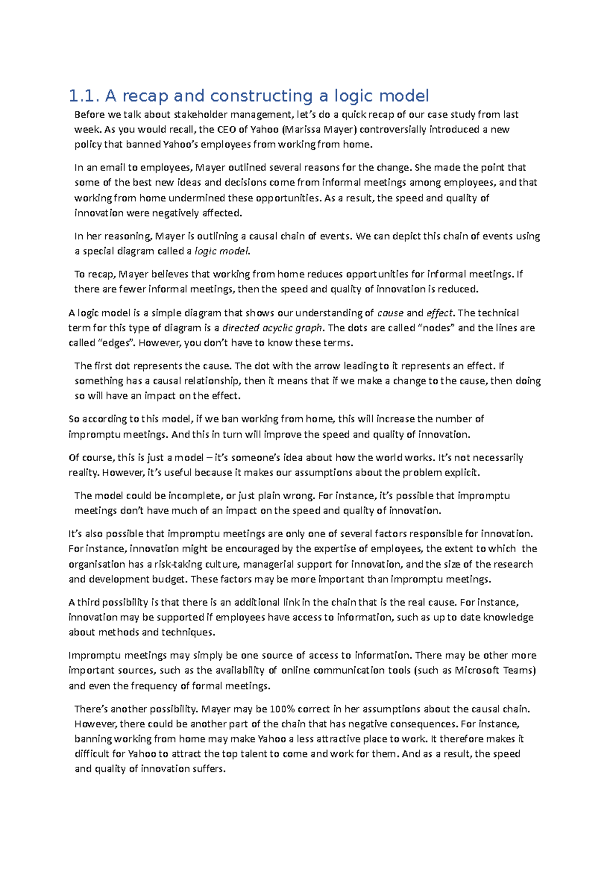 Week 3 - Transcript - Weekly discussion - 1. A recap and constructing a ...