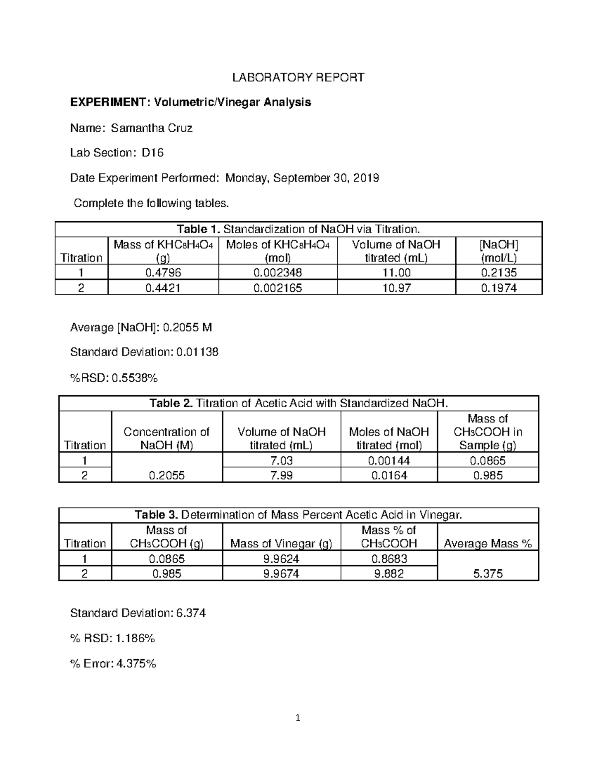 Titration Calculations - Warning: TT: undefined function: 32 LABORATORY ...