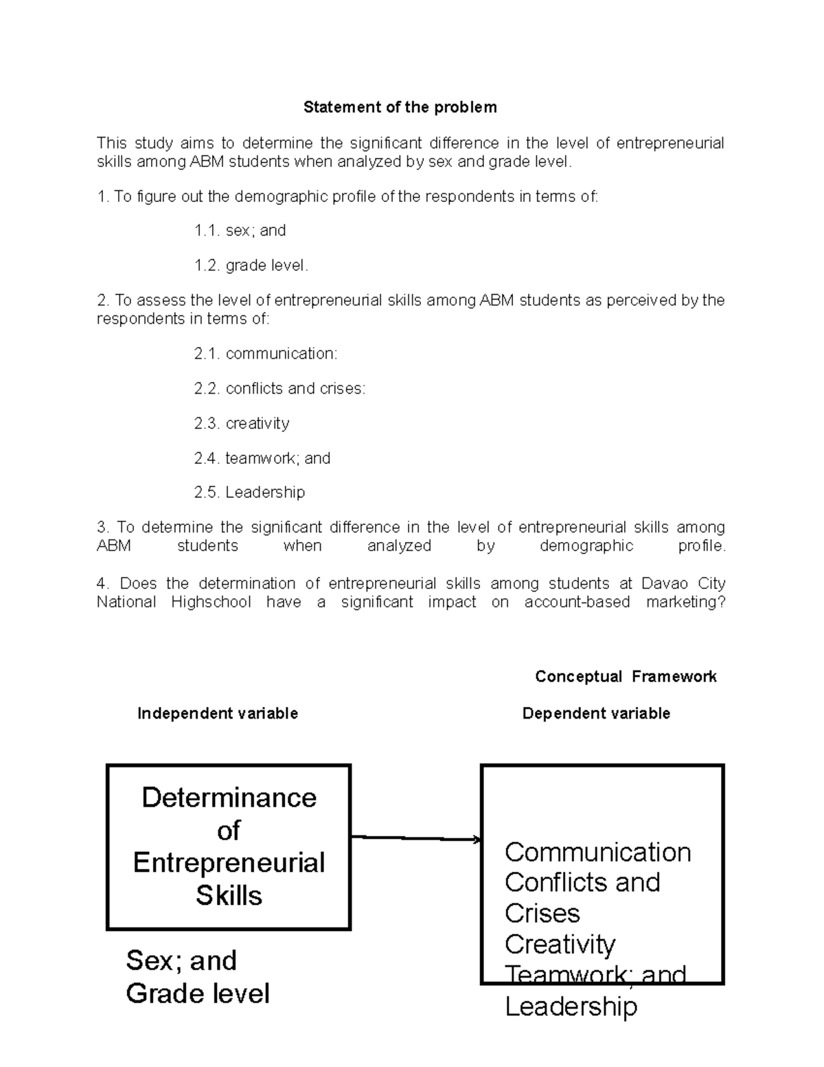 Untitled document - Research - Statement of the problem This study aims ...