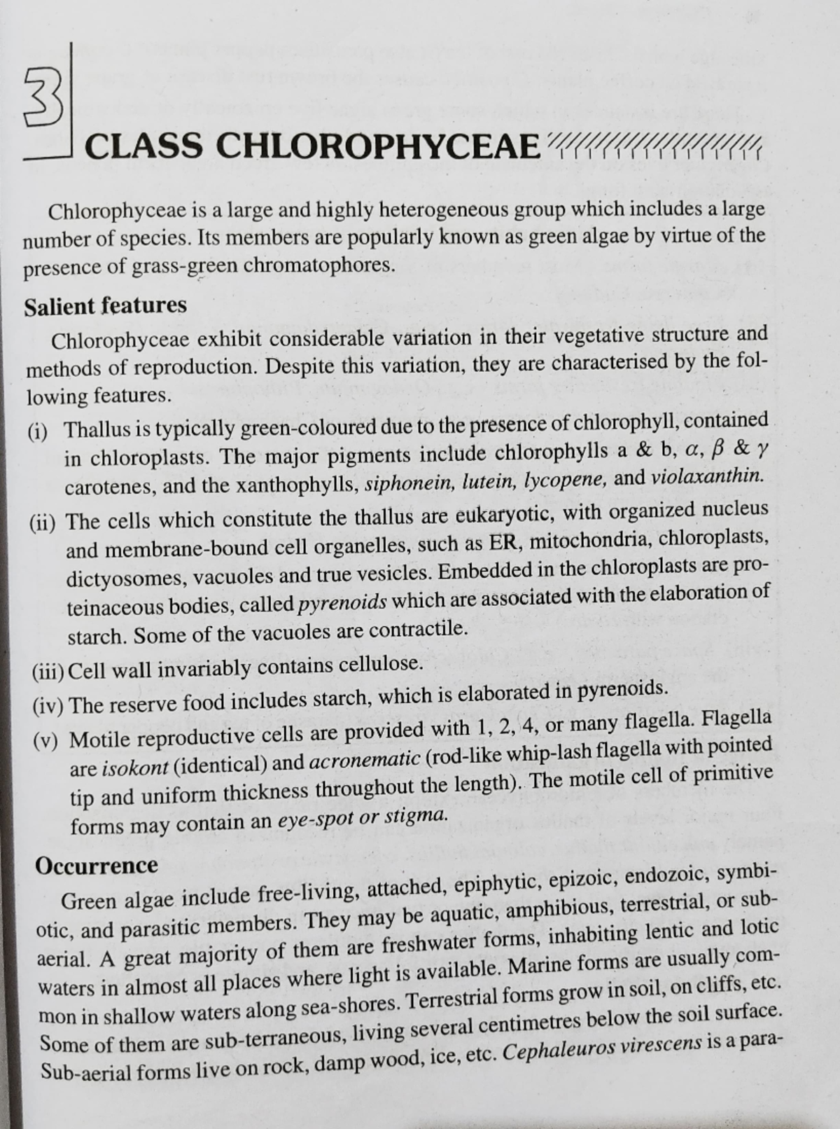 Class chlorophyceae (algae)for Bsc Botony students - 3 CLASS ...