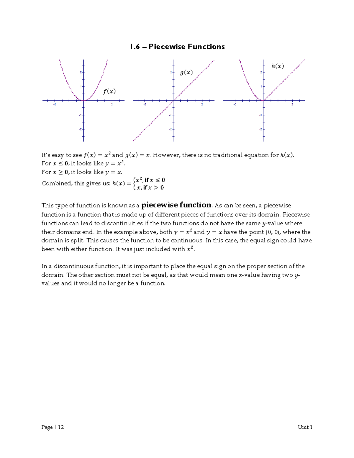 MHF4U - 1 - 1d - 16S - PF - Test Chapter 12 Document - Page | 12 Unit 1 ...