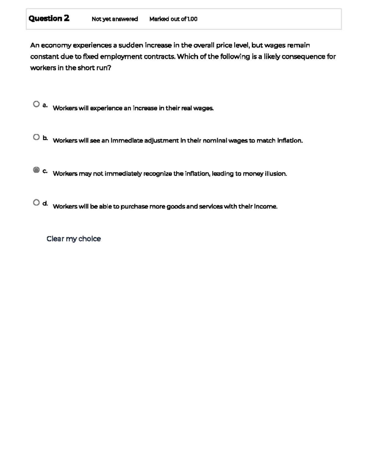 Economics TUT Edited - TUTORIAL TEST 3 - Question 2 Not yet answered ...
