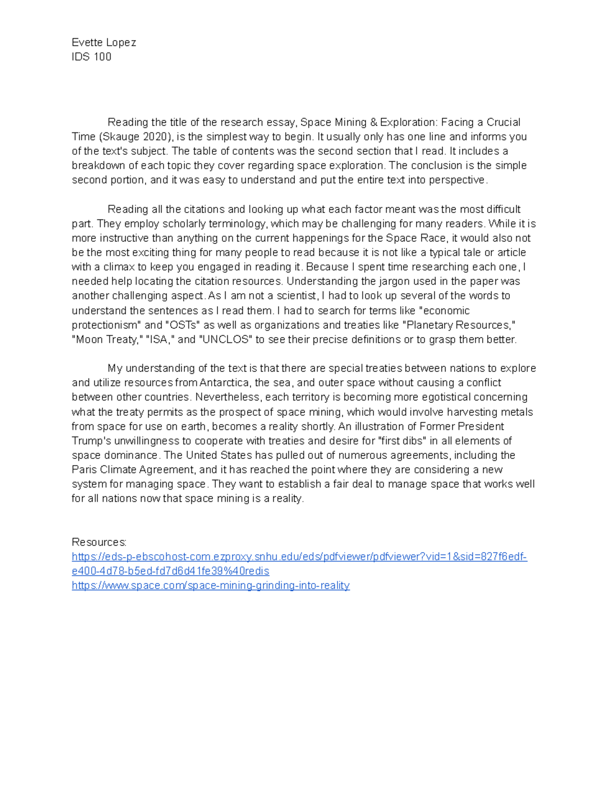 2-2 Short Answer Scholarly Article Evette - Evette Lopez IDS 100 ...