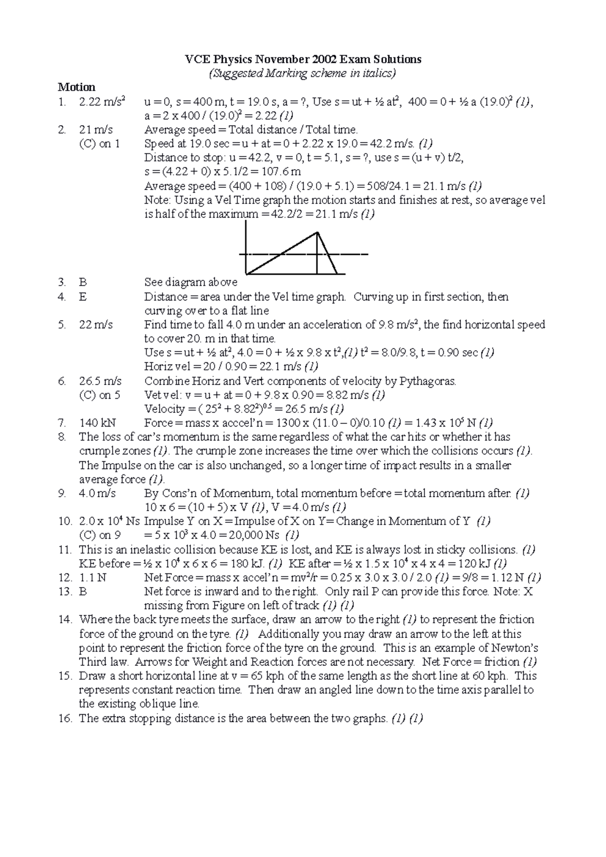 VCEPhysics 2002 Unit4Solutions - VCE Physics November 2002 Exam ...
