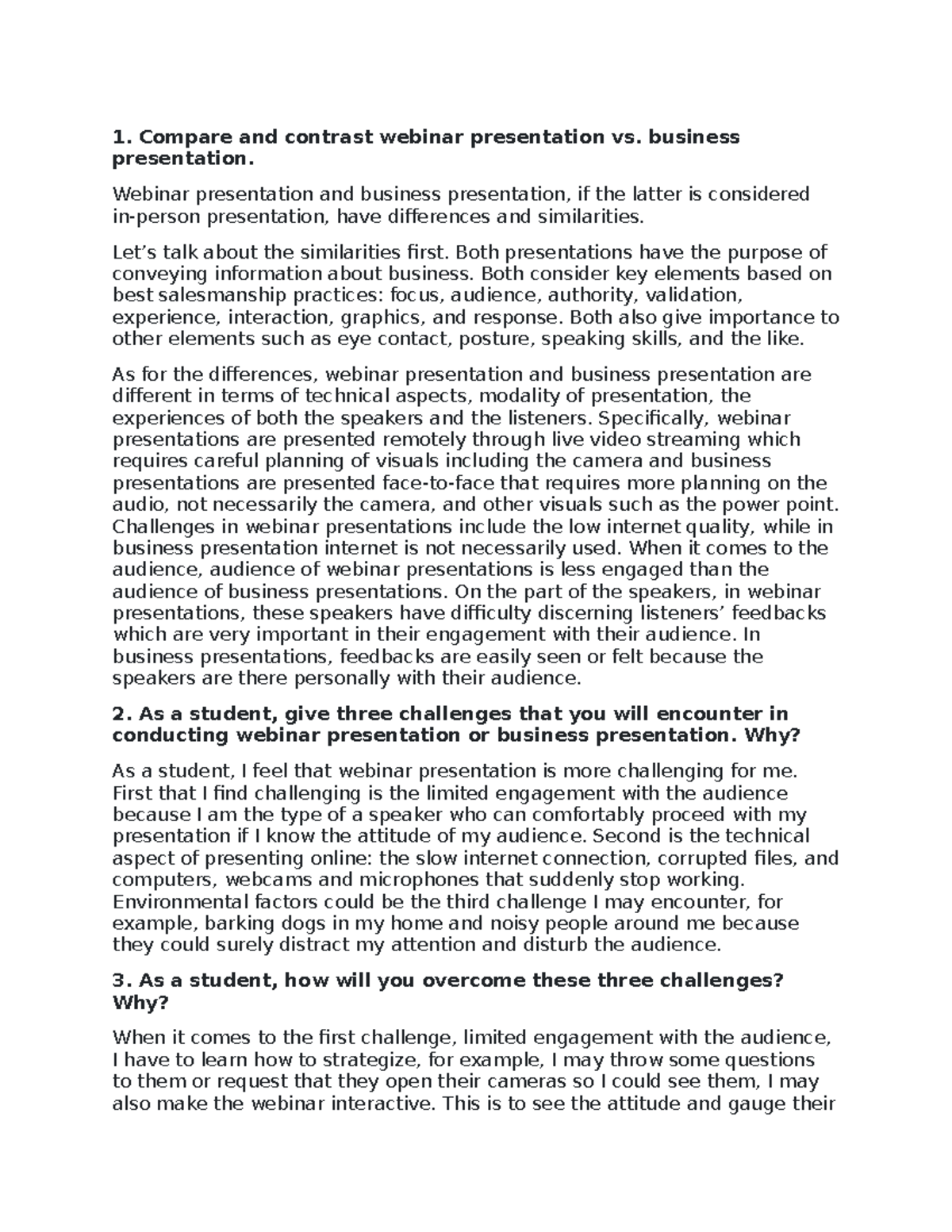 Compare and Contrast - business presentation. Webinar presentation and ...