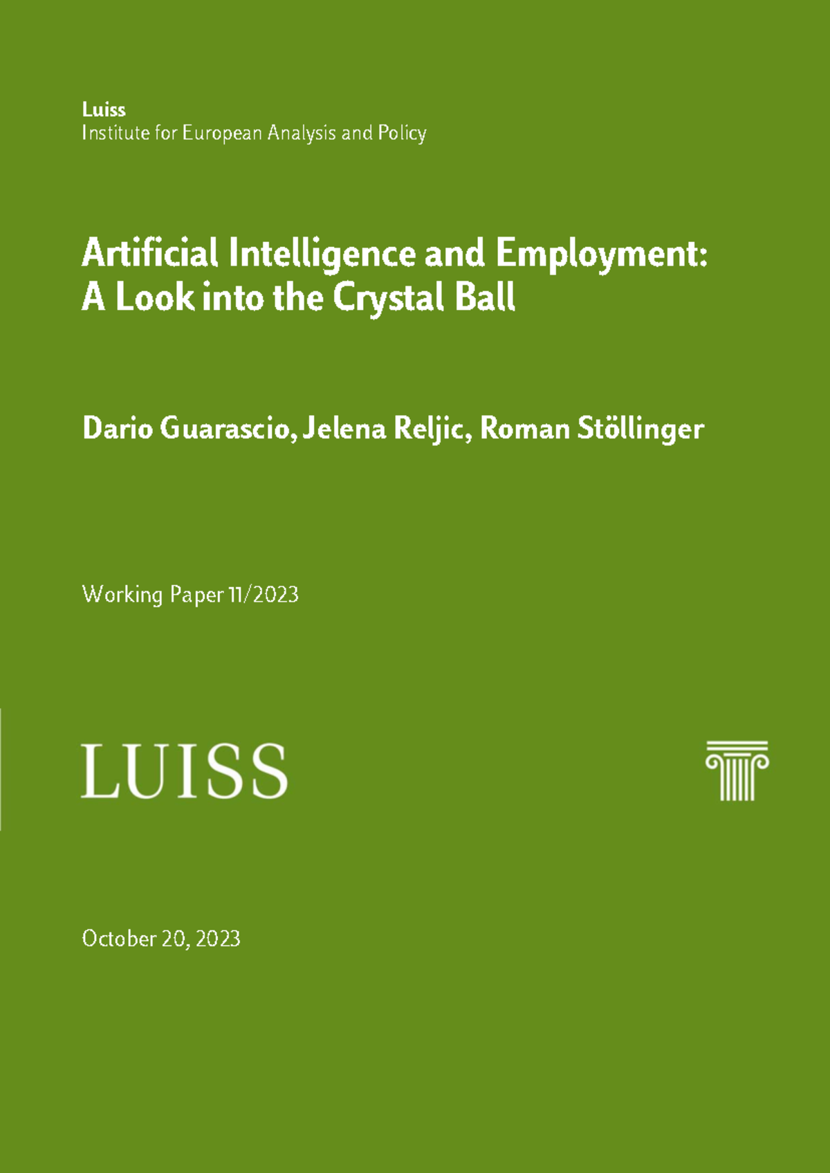 WP11 - risk av ai - Luiss Institute for European Analysis and Policy ...