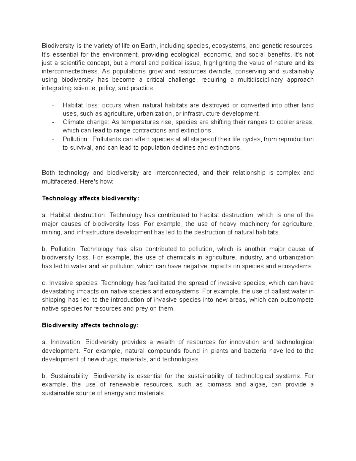 Biodiversity - roror - Biodiversity is the variety of life on Earth ...