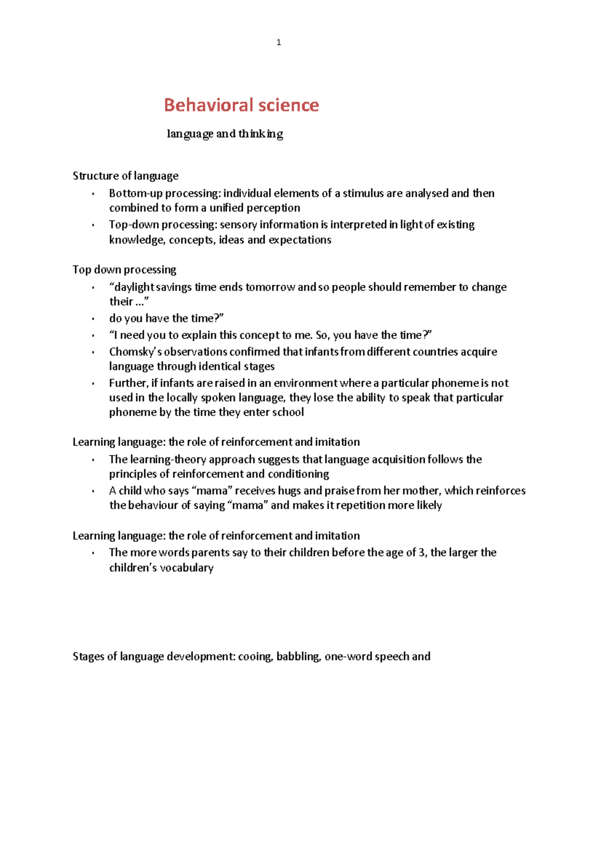 Introduction to Behavioral science - Behavioral science language and ...