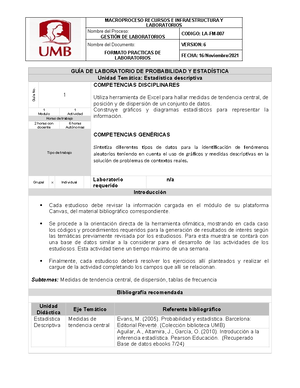 LA-PR-001-FM-003 Formato Practicas DE Laboratorios GUIA3 - GESTIÓN DE LABORATORIOS 001-FM ...