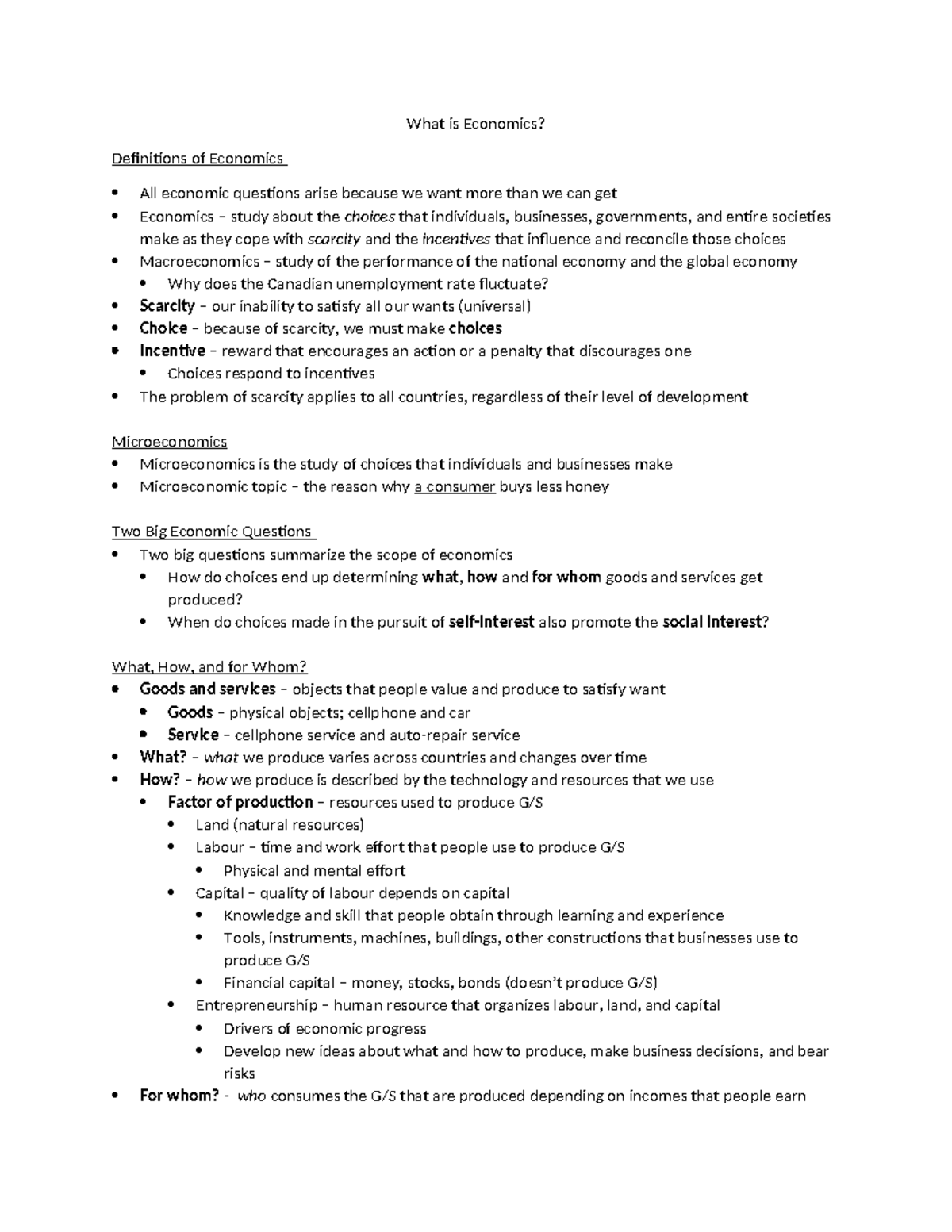 Eco Week 2 - Lecture + Chapter + Tutorial - What is Economics ...