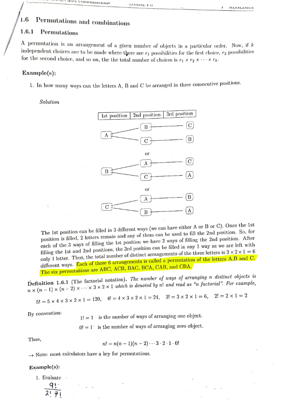 Permutations and combinations - Actuarial science - Studocu
