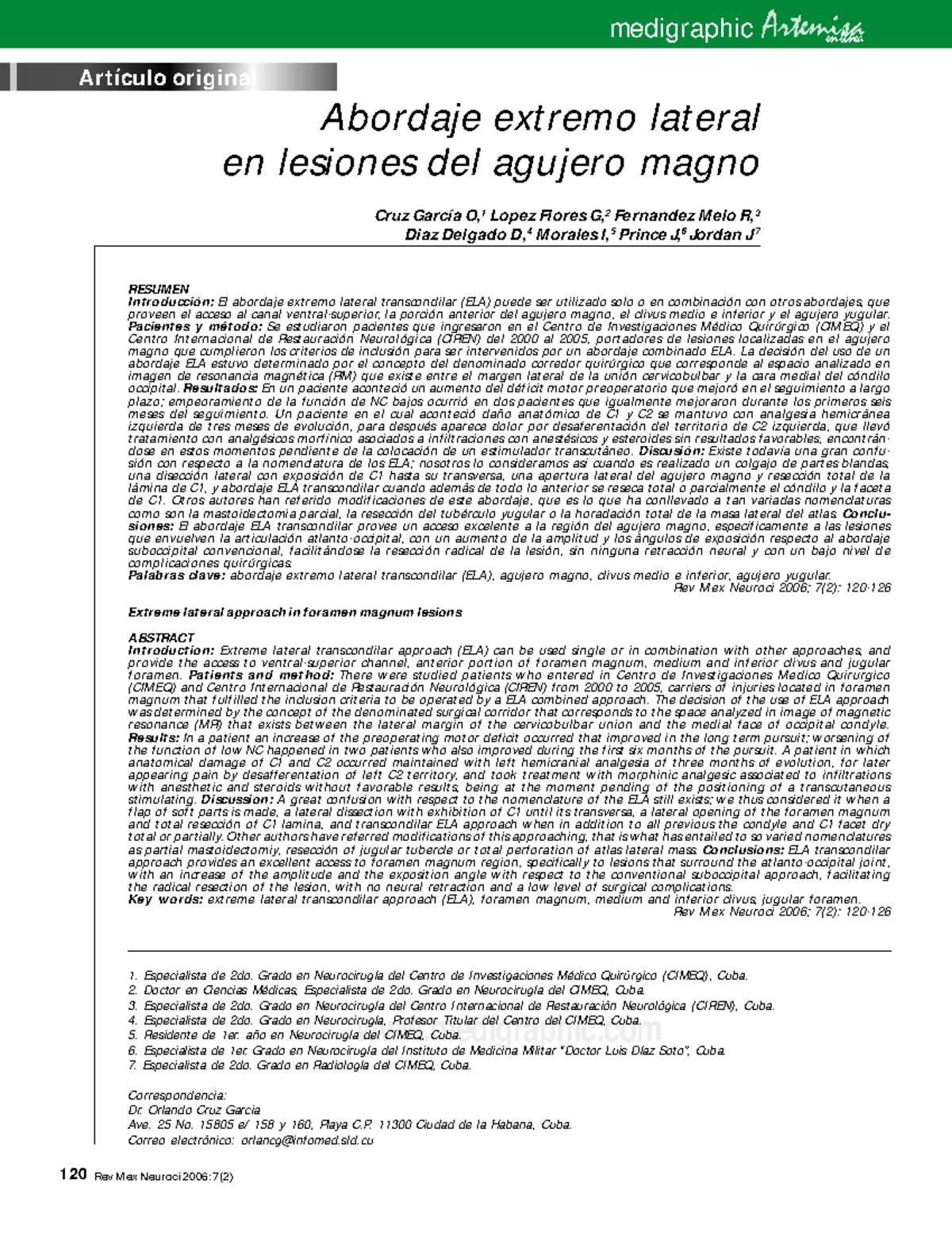Abordaje Extremo Lateral - medigraphic Art ículo original Abordaje ext ...