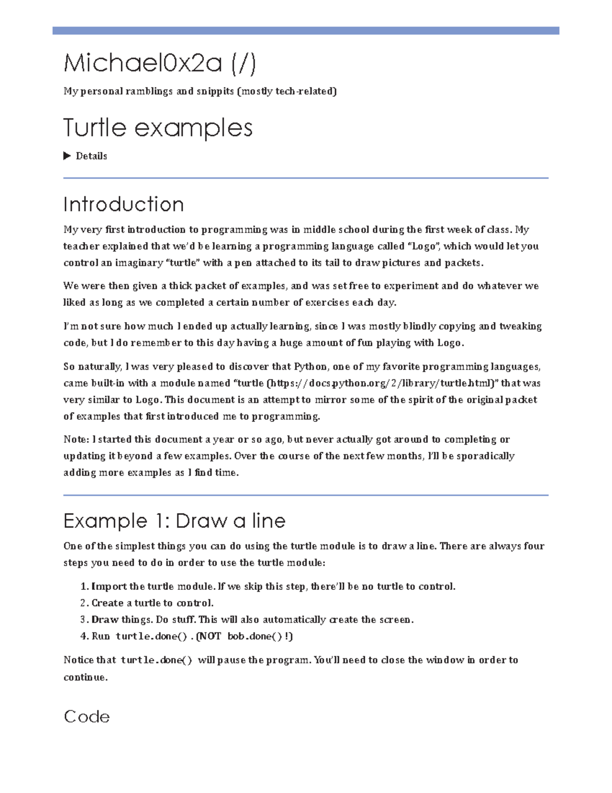 Turtle examples - Michael0x2a (/) My personal ramblings and snippits ...