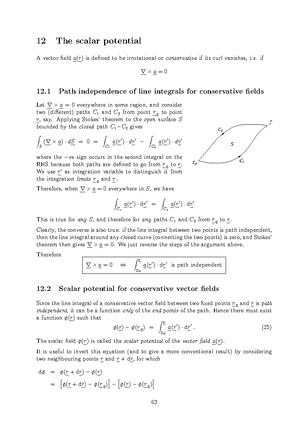 Lecture Notes 11 - 11 11 Line integral definition of curl, theorem Line ...