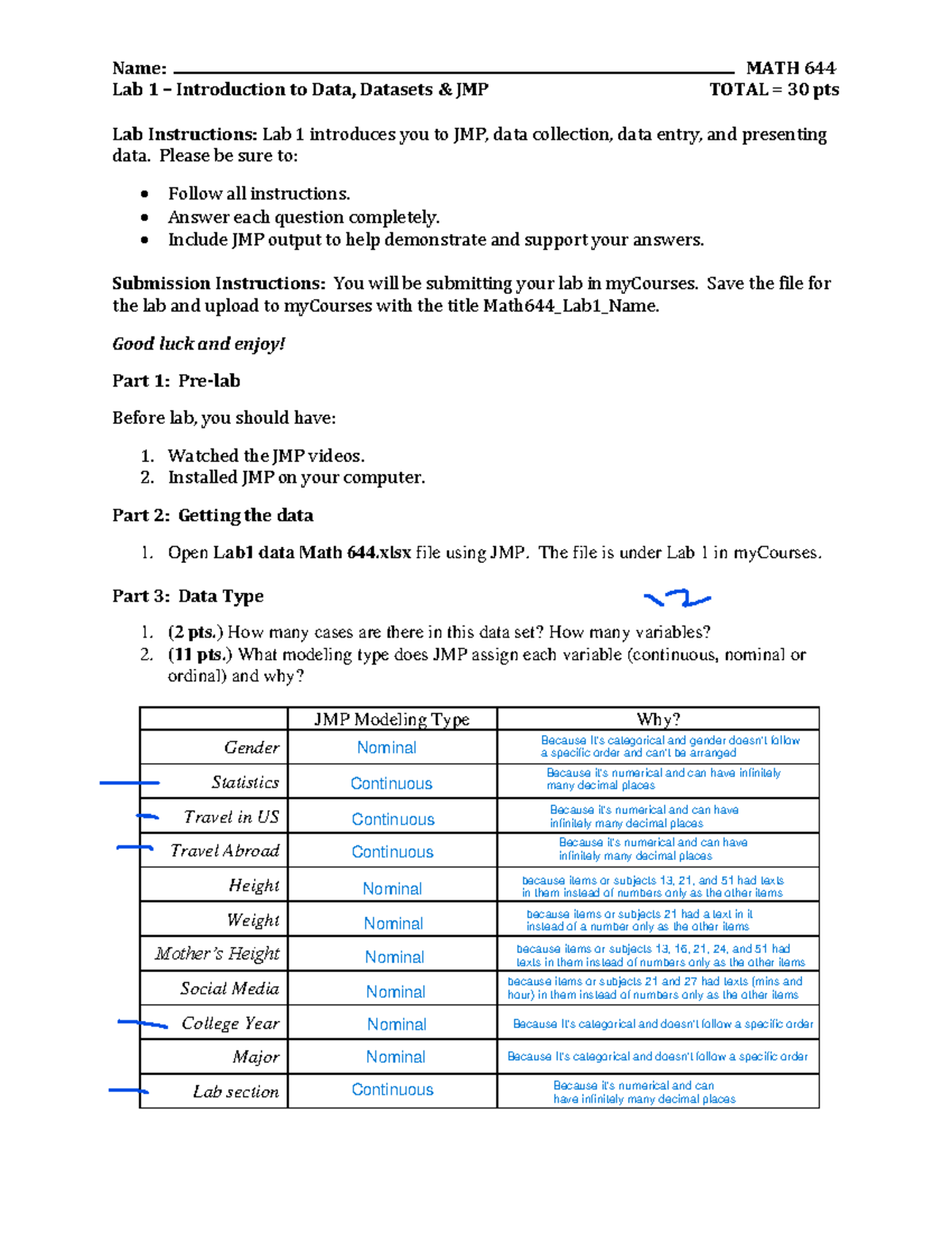 Lab 1 MATH 644 Summer 2022 - Name: MATH 644 Lab 1 – Introduction to ...
