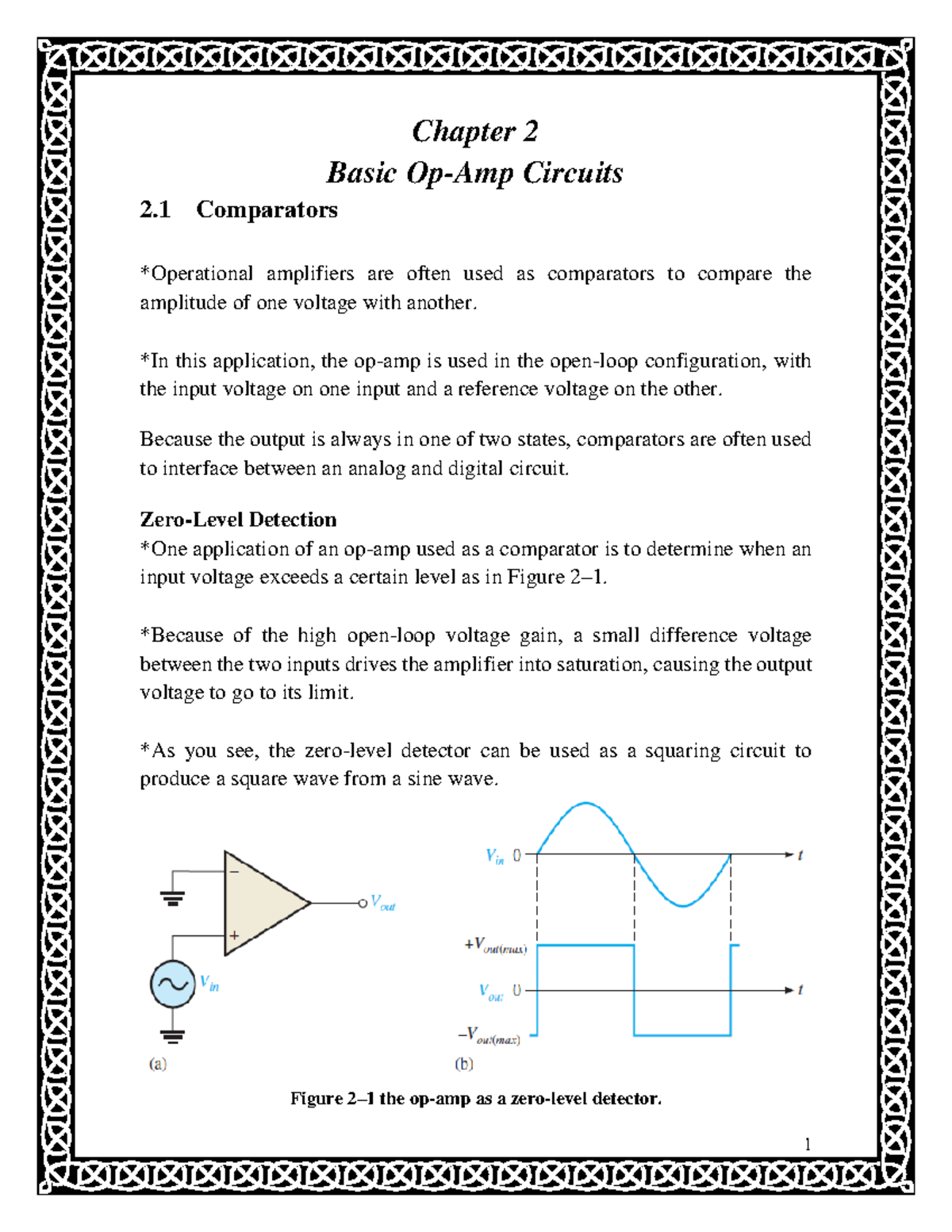Chapter 2 - Look to op-amp - Chapter 2 Basic Op-Amp Circuits 2 ...