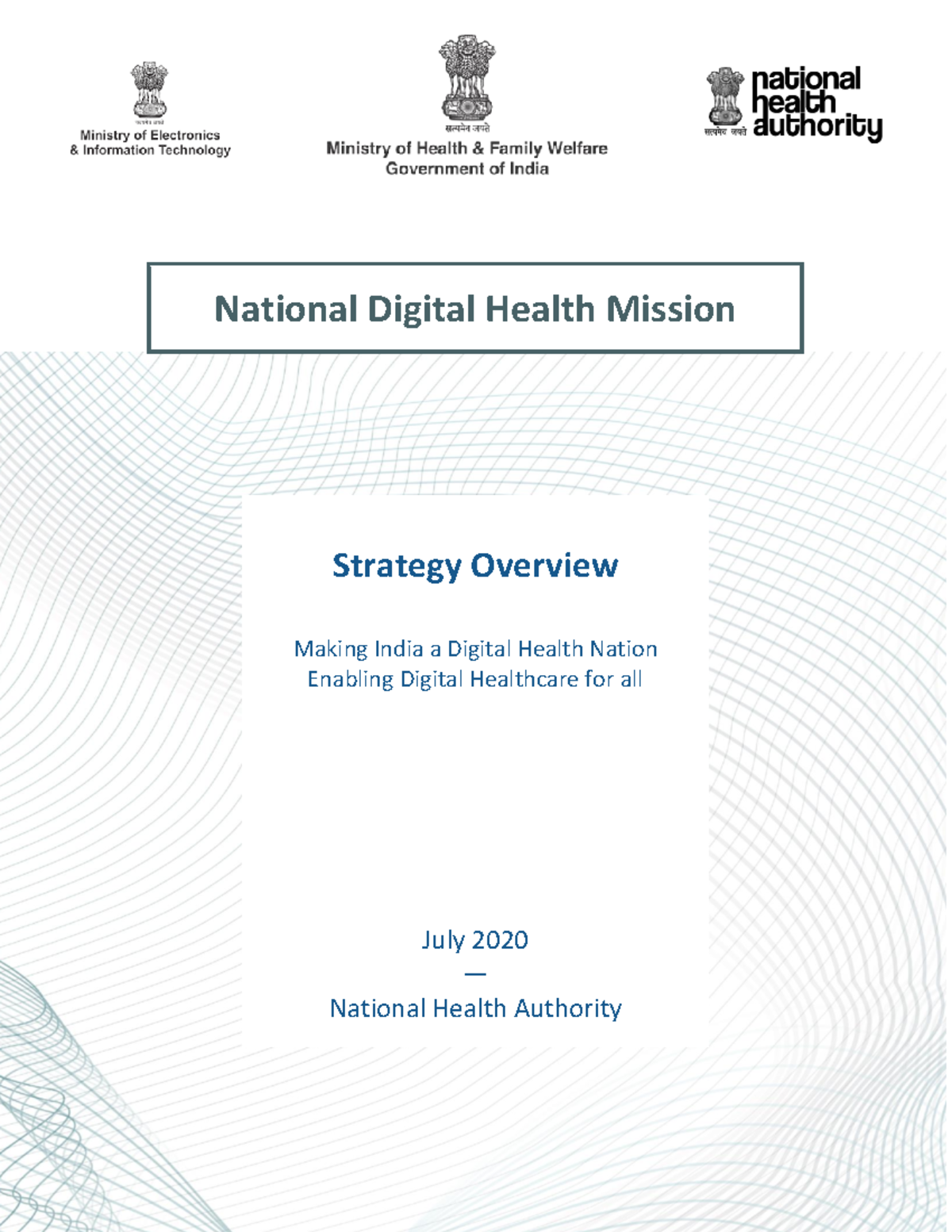Ndhm strategy overview - National Digital Health Mission Strategy ...