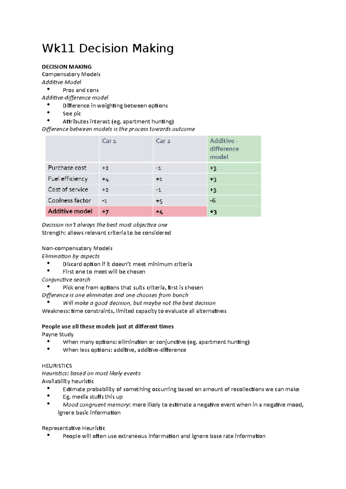 PSY301 Week11 Decision Making - Wk11 Decision Making DECISION MAKING ...