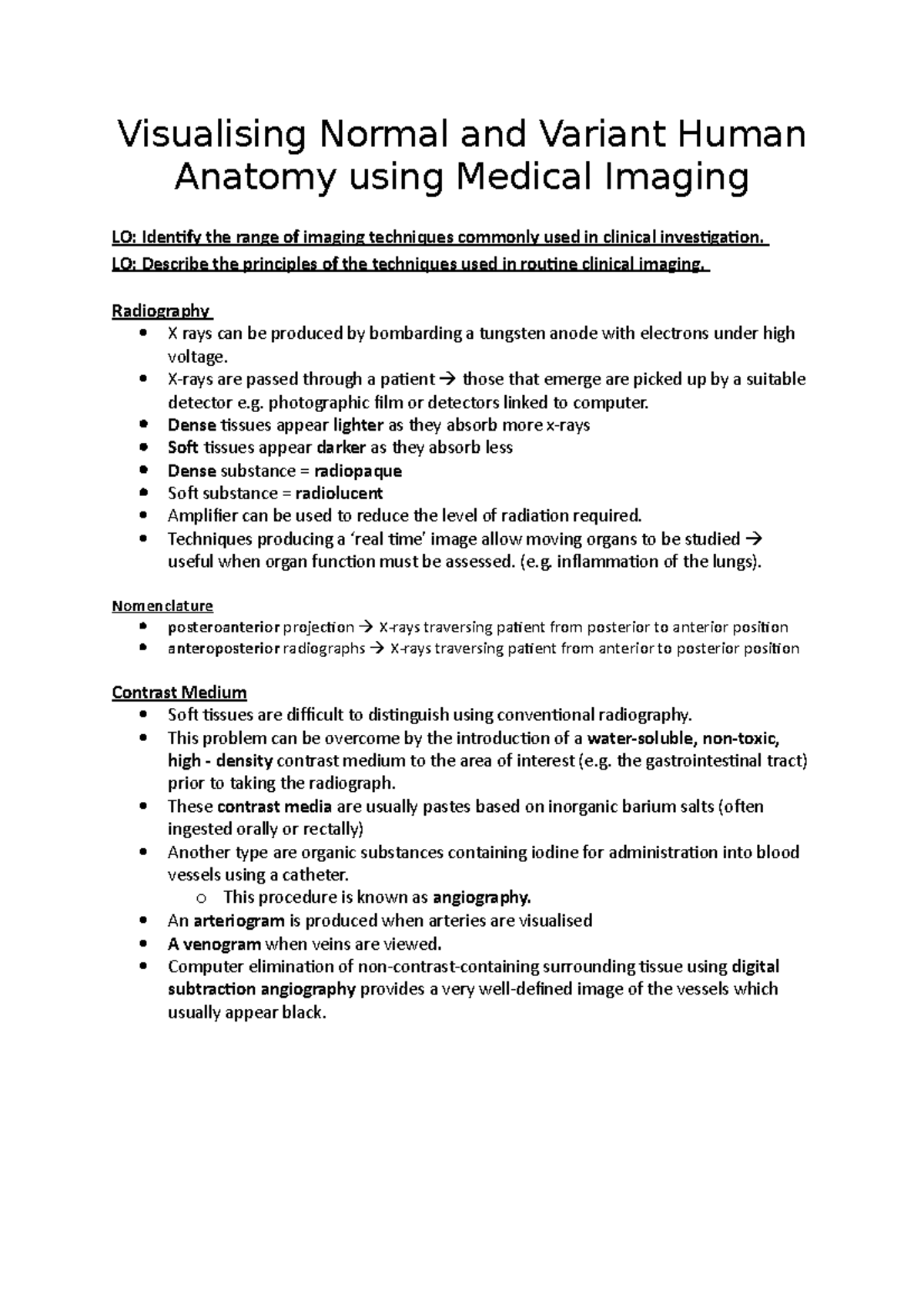 Imaging - Lecture notes SGT 7 - Visualising Normal and Variant Human ...