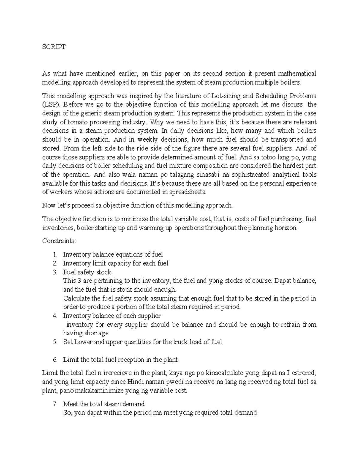 Scriptomart 3 - Operations - SCRIPT As what have mentioned earlier, on ...