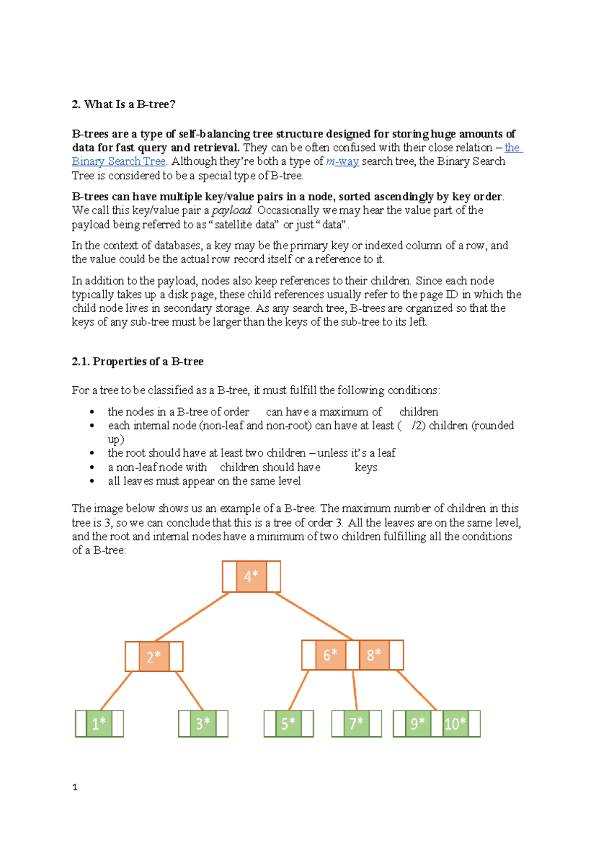 B+TREE AND B-TREE - practical - 2. What Is a B-tree? B-trees are a type ...