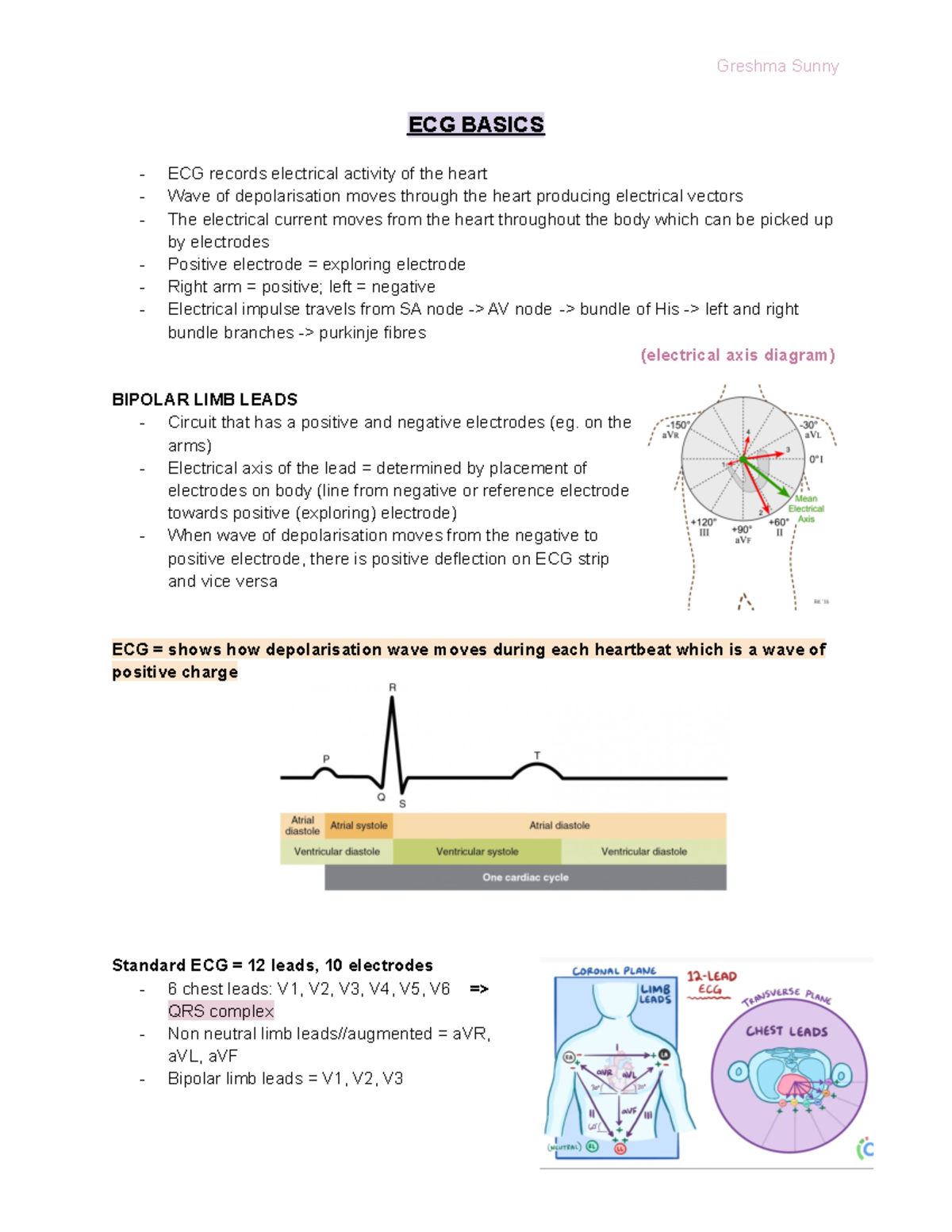ECG Basics - ECG BASICS ECG records electrical activity of the heart ...