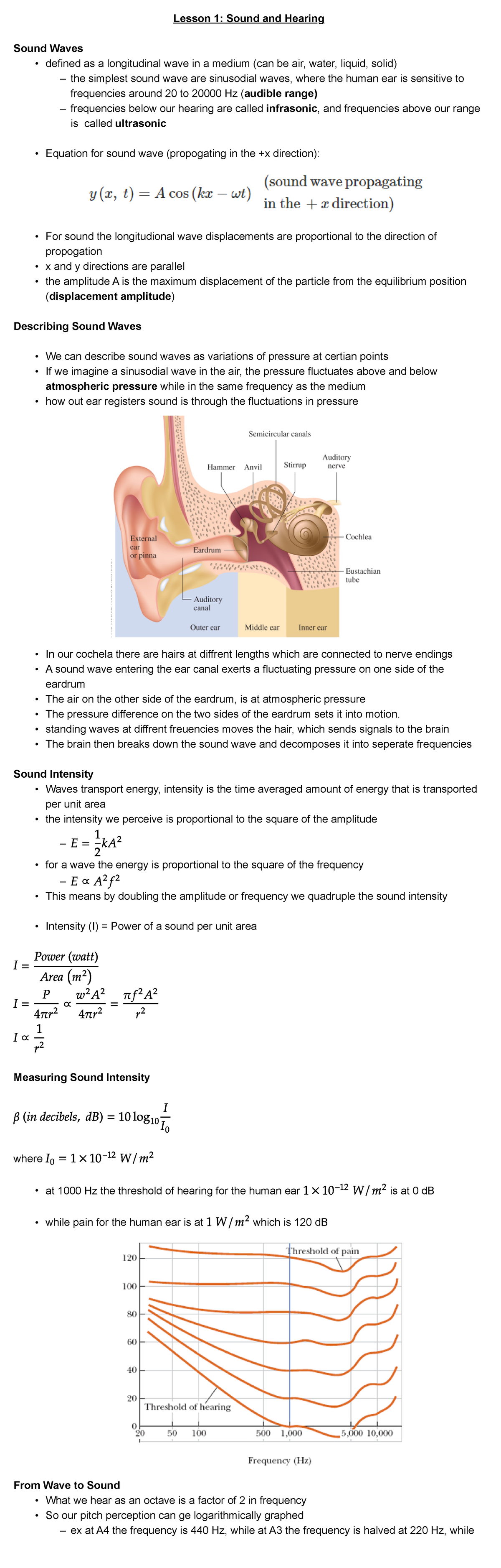 Lesson 1 Sound and Hearing - Lesson 1: Sound and Hearing Sound Waves ...
