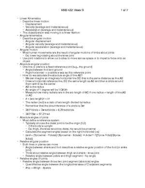 KNS 422 Week 5 - Force, Newton's Laws, Classifying forces - internal vs external - What is a ...