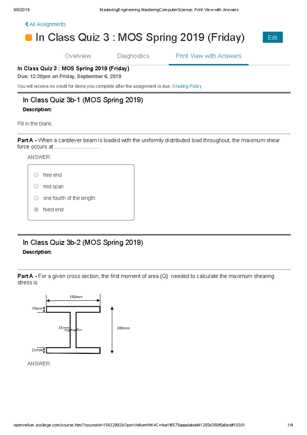 Quiz 3 2019, questions and answers - All Assignments In Class Quiz 3 ...