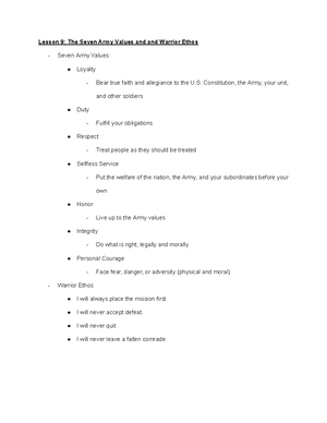 ARMY 101 - Lesson 3 (U.S. Military Customs and Courtesies) - Lesson 3 ...