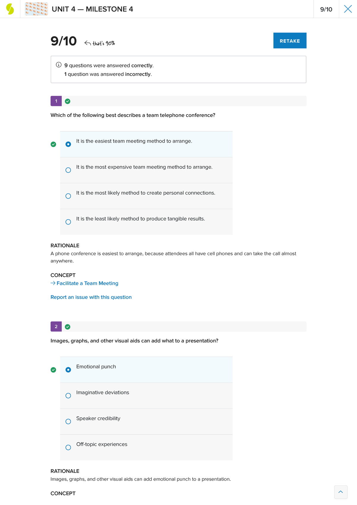 Milestone 4 business communication - 1 CONCEPT Facilitate a Team ...