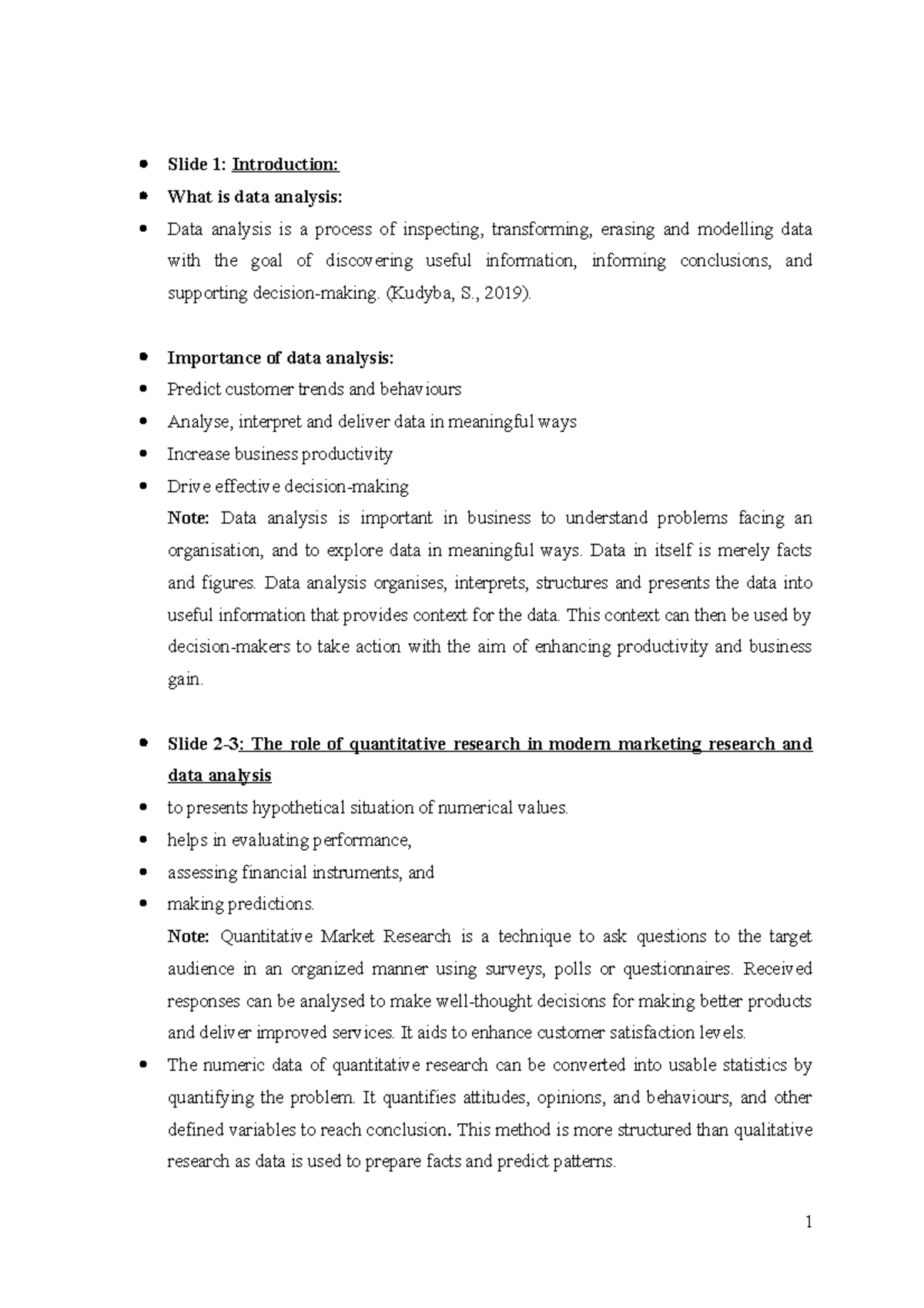 Data insights - It is an assignment. - Slide 1: Introduction: What is ...