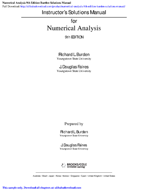 41 Numerical Analysis cdf - COURSE DESCRIPTION FILE Numerical Analysis DEPARTMENT OF COMPUTER ...