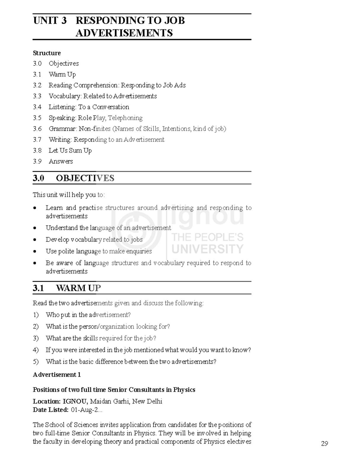 B-1U-3 - its material 1 - Searching for a Job UNIT 3 RESPONDING TO JOB ...