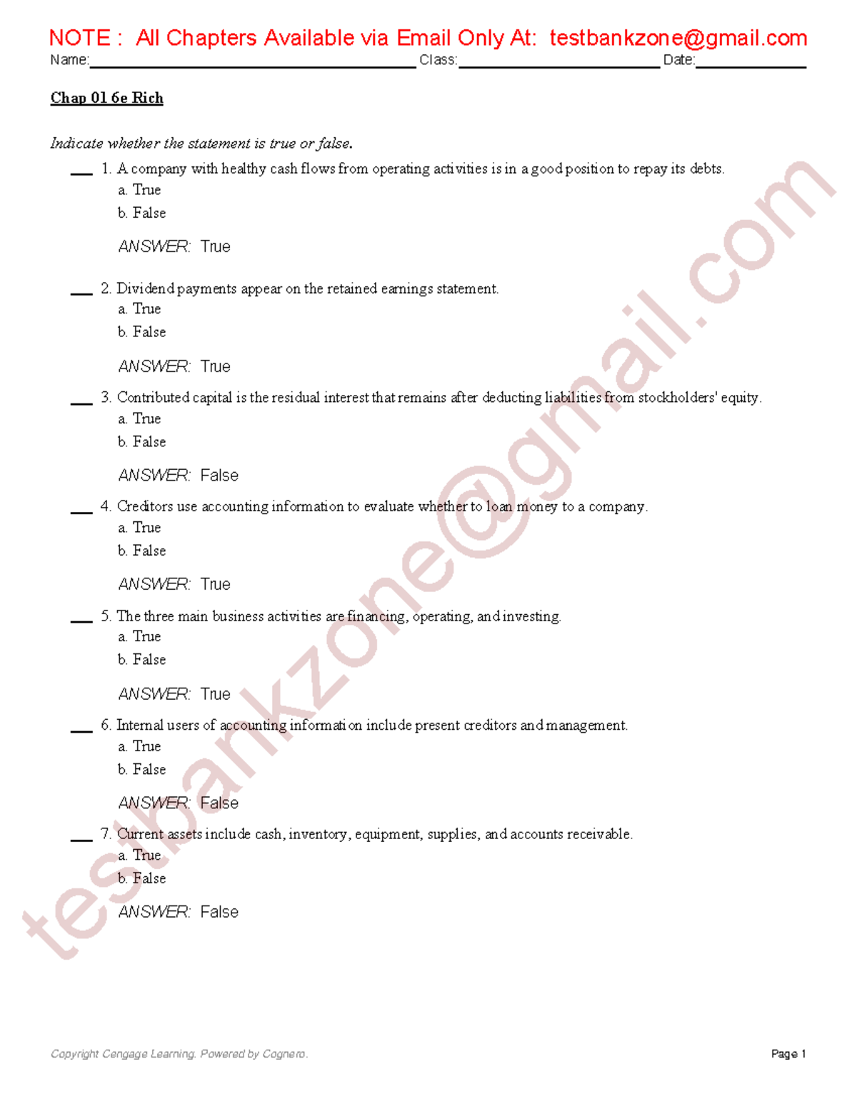 Solutions and Test Bank For Financial Accounting, 6th Edition by Jay S ...