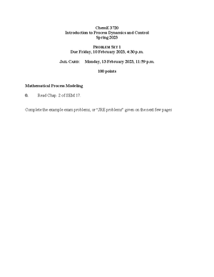 Chem E 3720 PS 5 2023-rev - ChemE 3720 Introduction to Process Dynamics ...