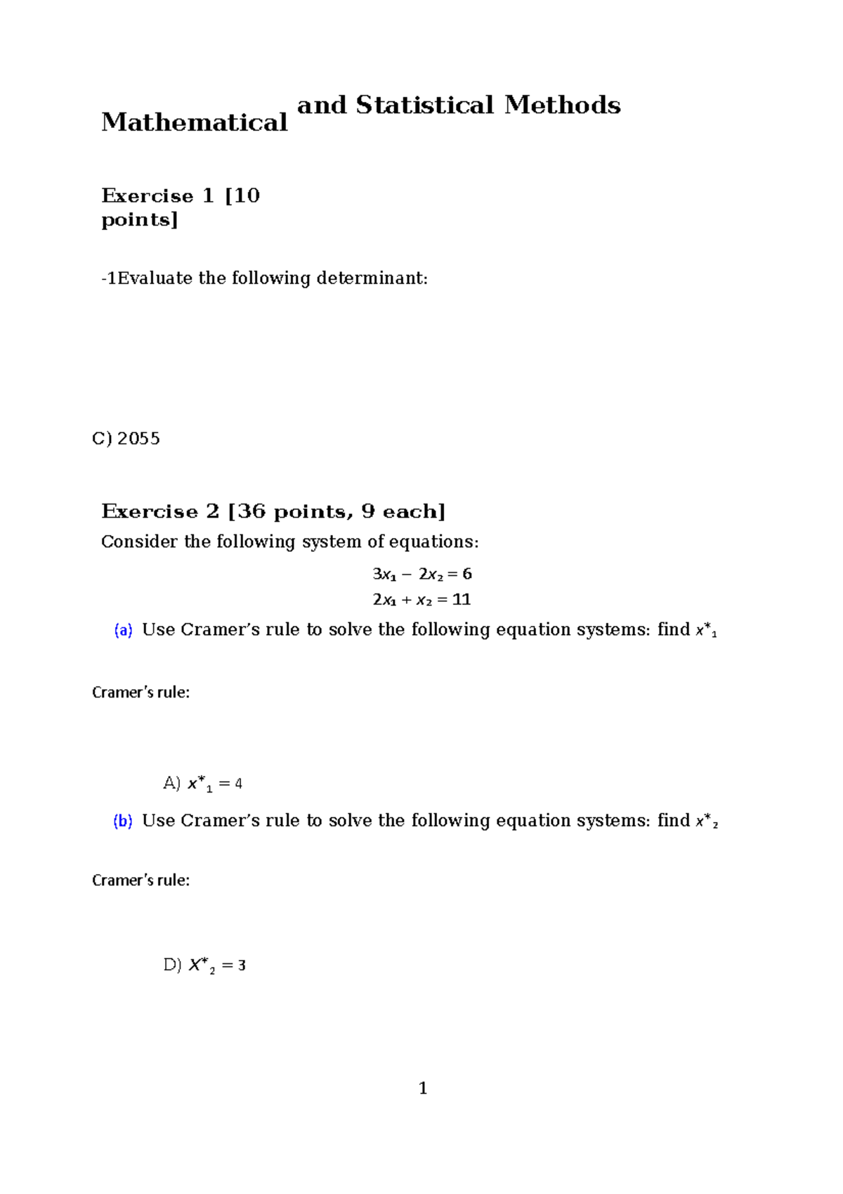 Mathematics and Statistics- Matrices week 2 - Mathematical and ...
