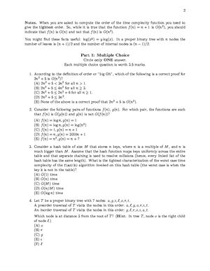 Proper Binary TREE - cheat sheet - cs2210a - PROPER BINARY TREE: (The ...