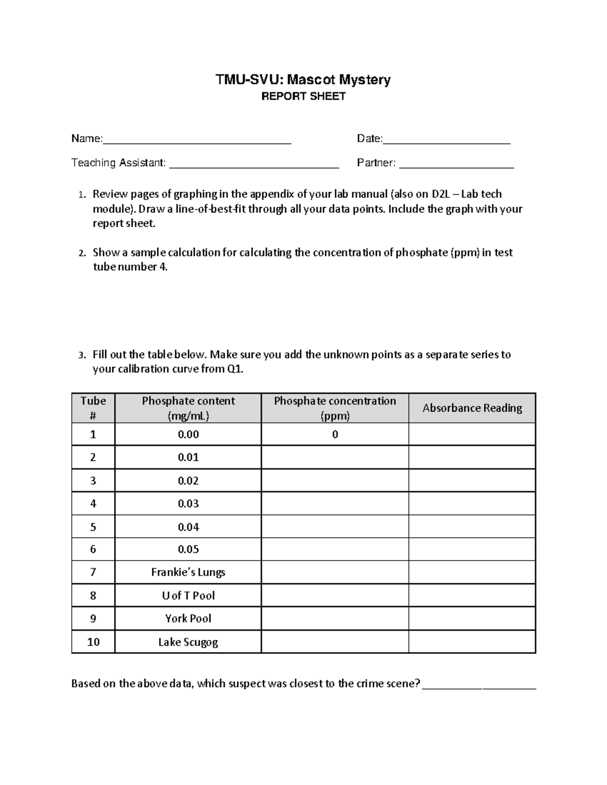 7. TMU-SVU Report Sheet p2024 fillable - TMU-SVU: Mascot Mystery REPORT ...