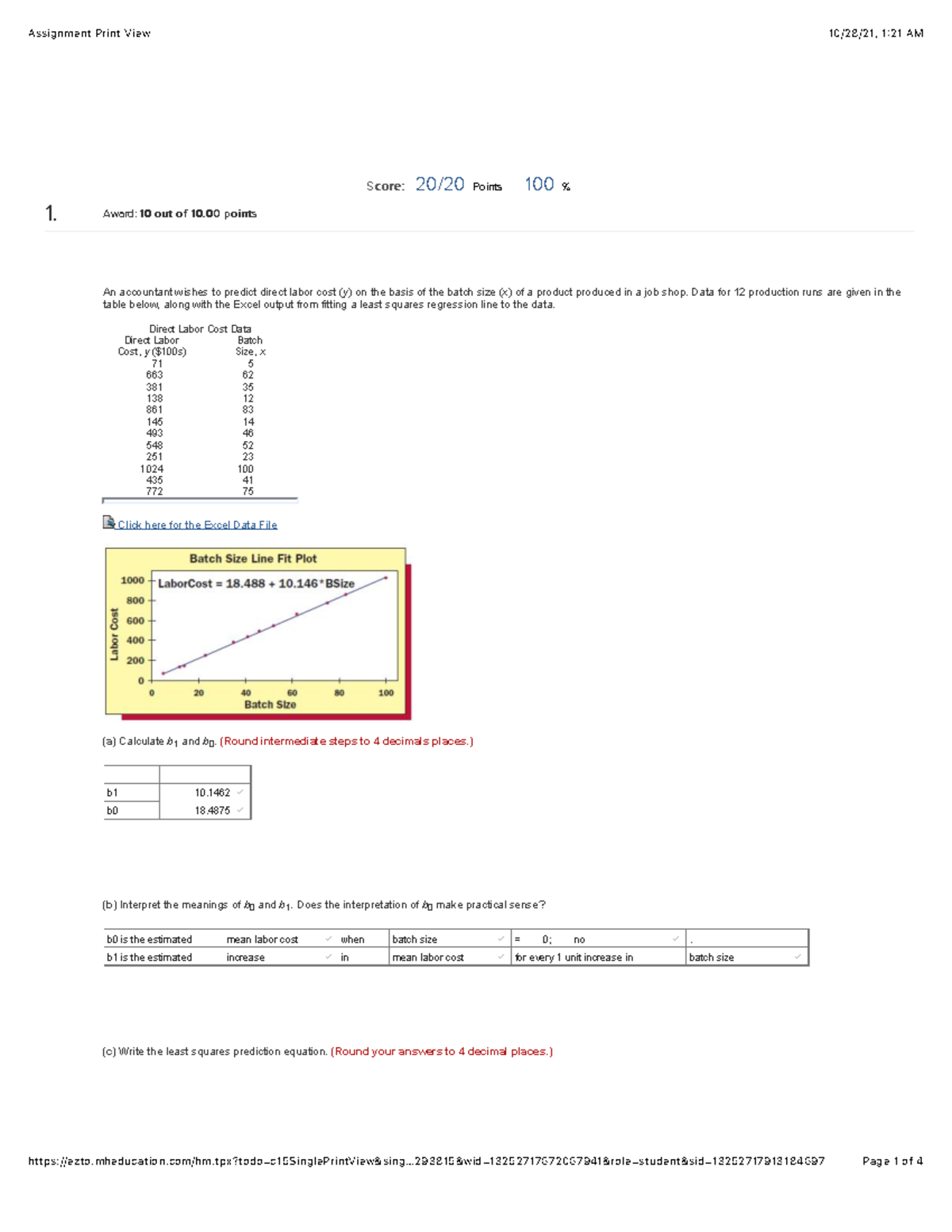 Bstat 14-2 - assignment 2 - 1. Award: 10 out of 10 points10 out of 10 ...