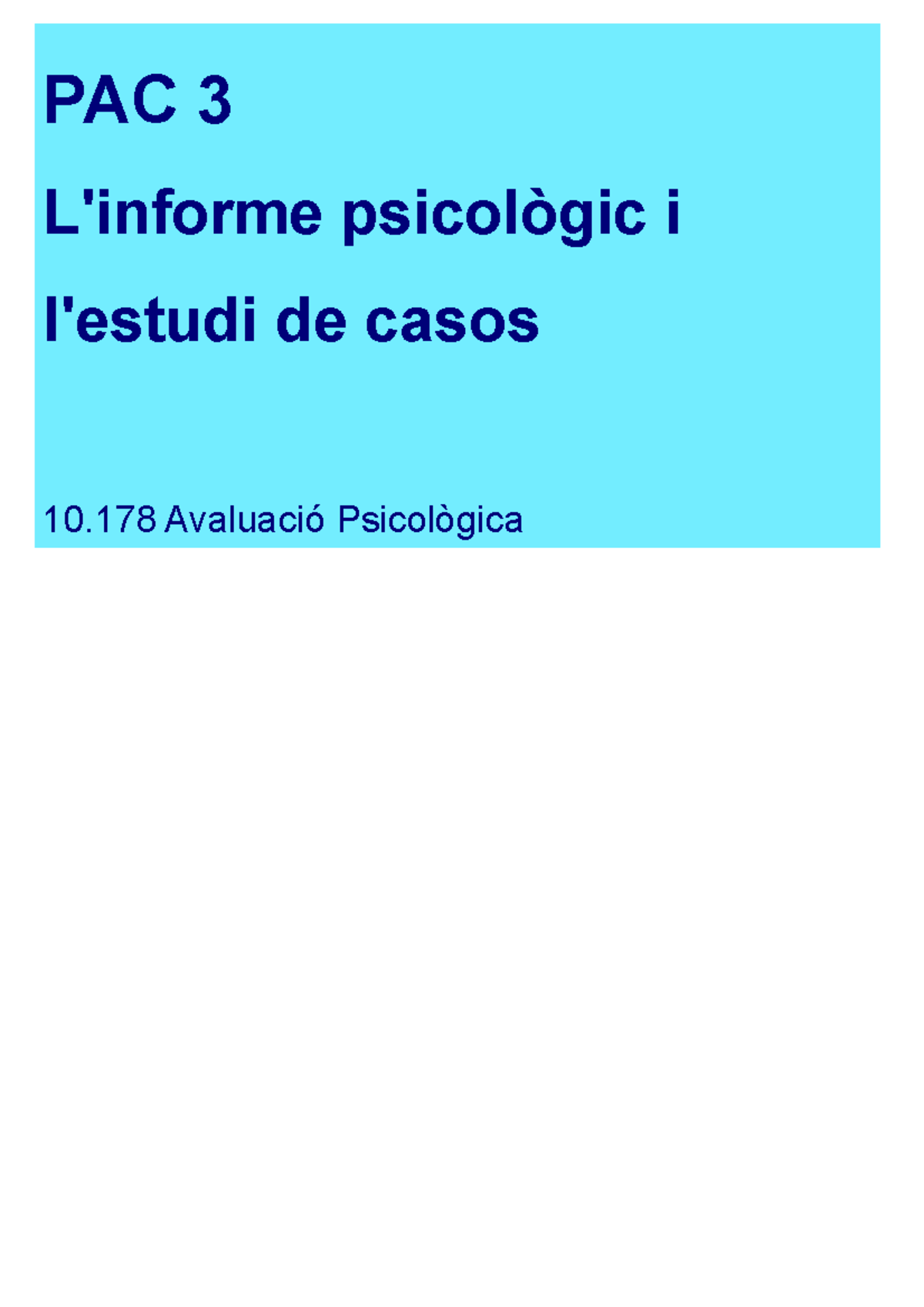 PAC 3 solucions - Psicología del pensamiento - UOC - Studocu