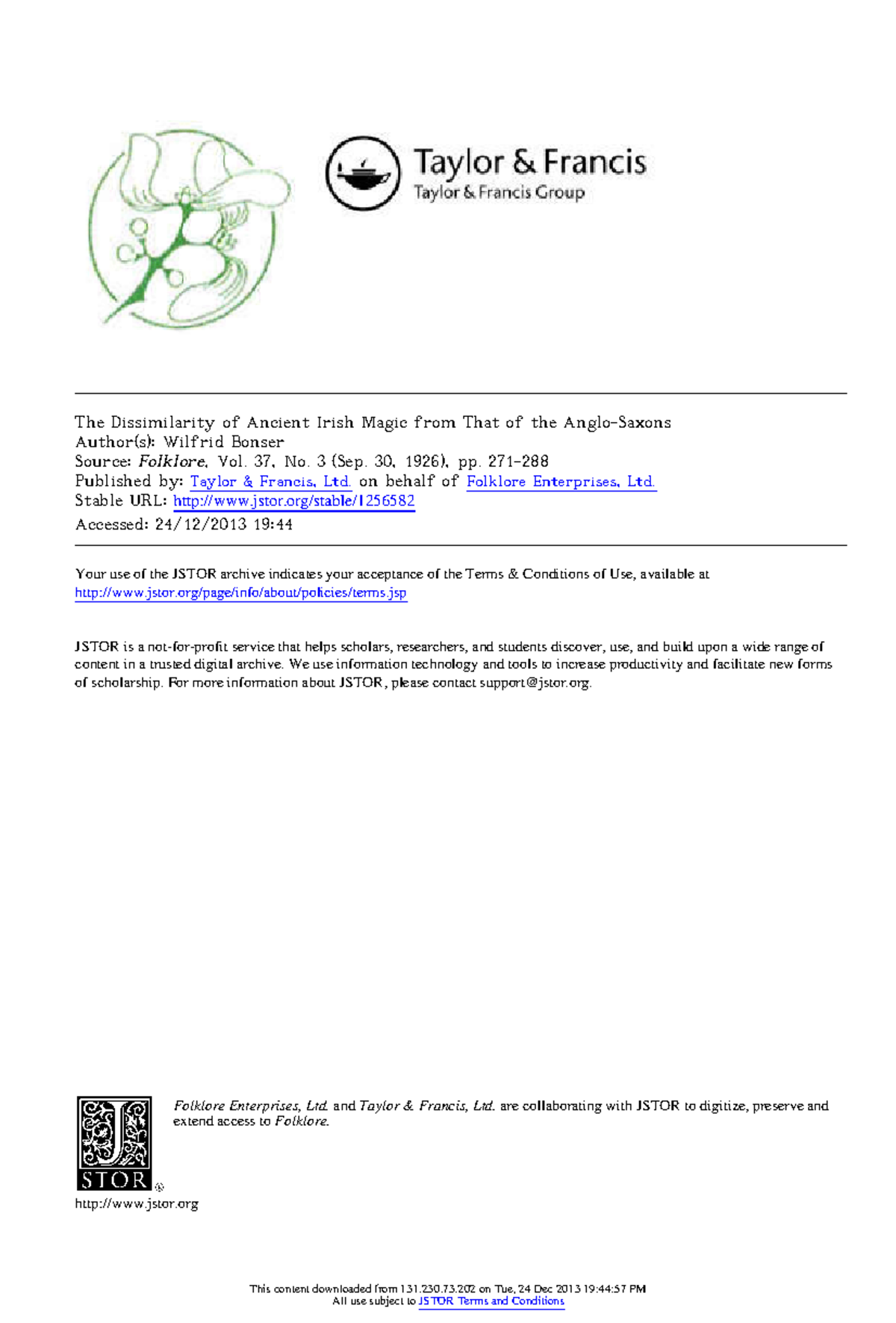 The Dissimilarity of Ancient Irish Magic from That of the Anglo-Saxons ...