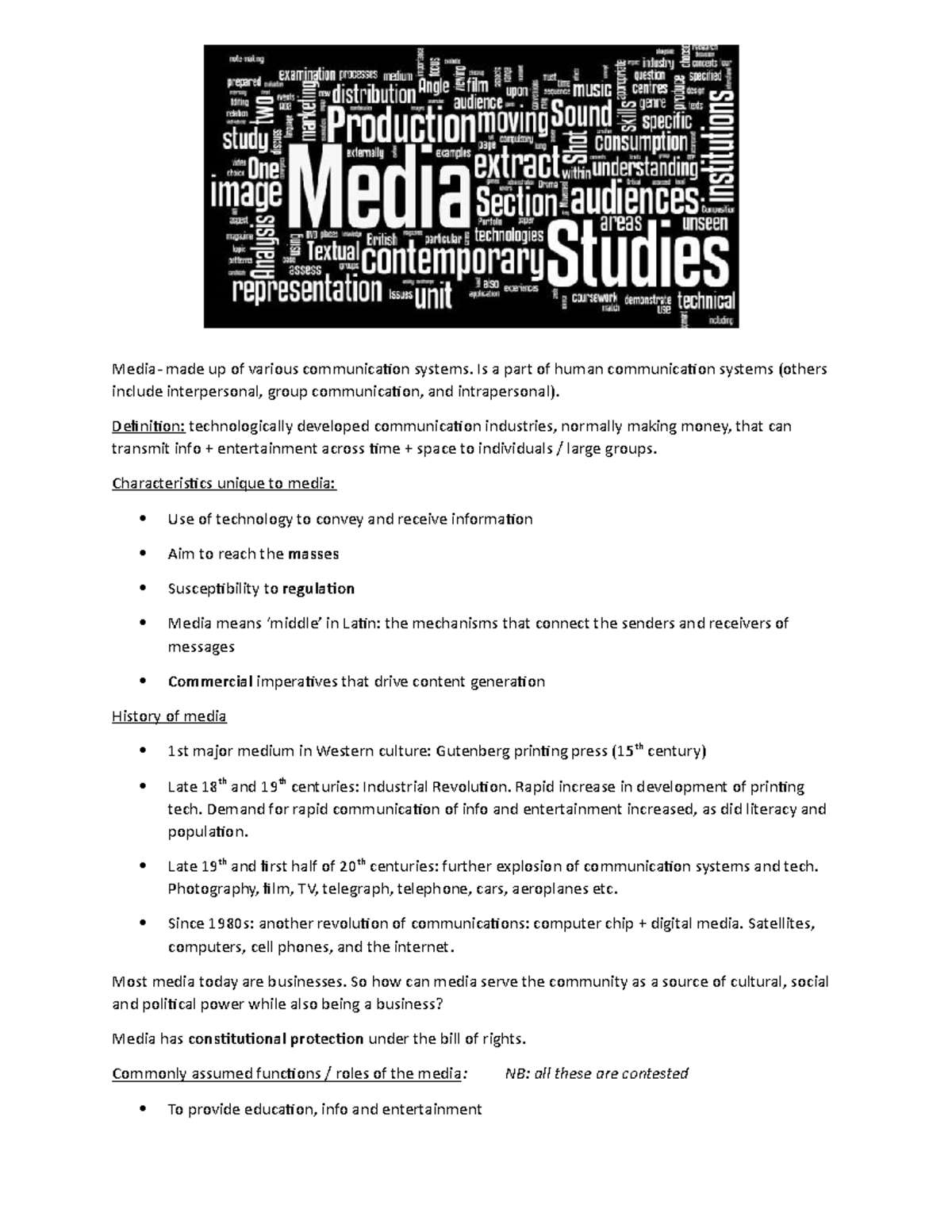Intro to media studies, semiotics and advertising - Media- made up of ...
