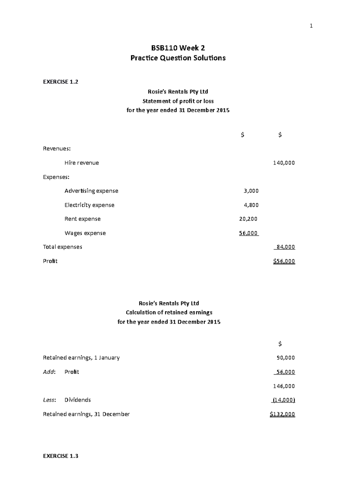 Topic 2 - Practice Questions Solutions - BSB110 Week 2 Practice ...
