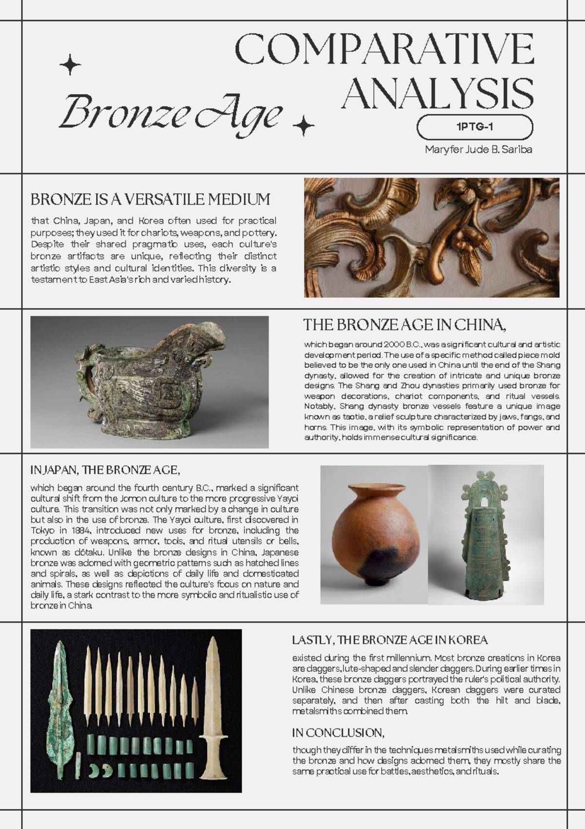 Comparative Analysis - COMPARATIVE ANALYSIS Bronze Age BRONZE IS A ...